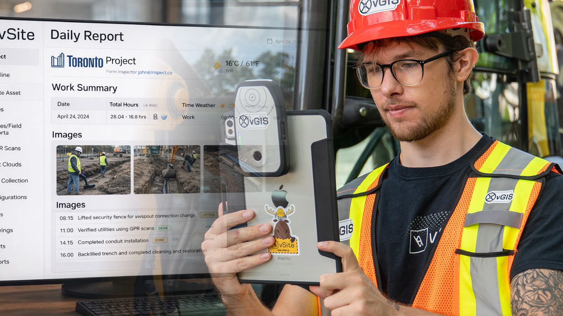 Daily Reports for Utility & Civil Construction Projects | vSite
